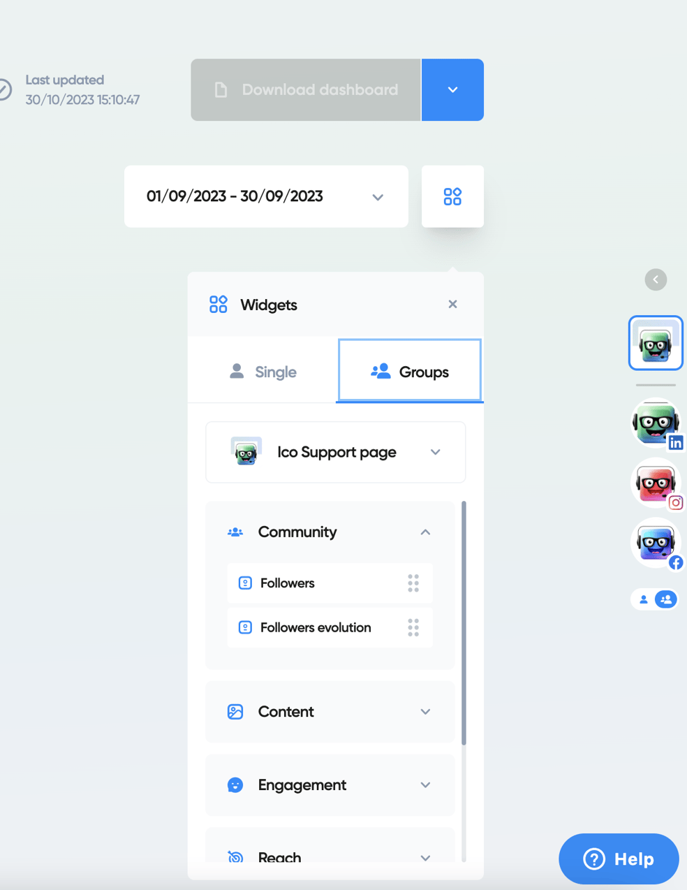 How to use Group Dashboards